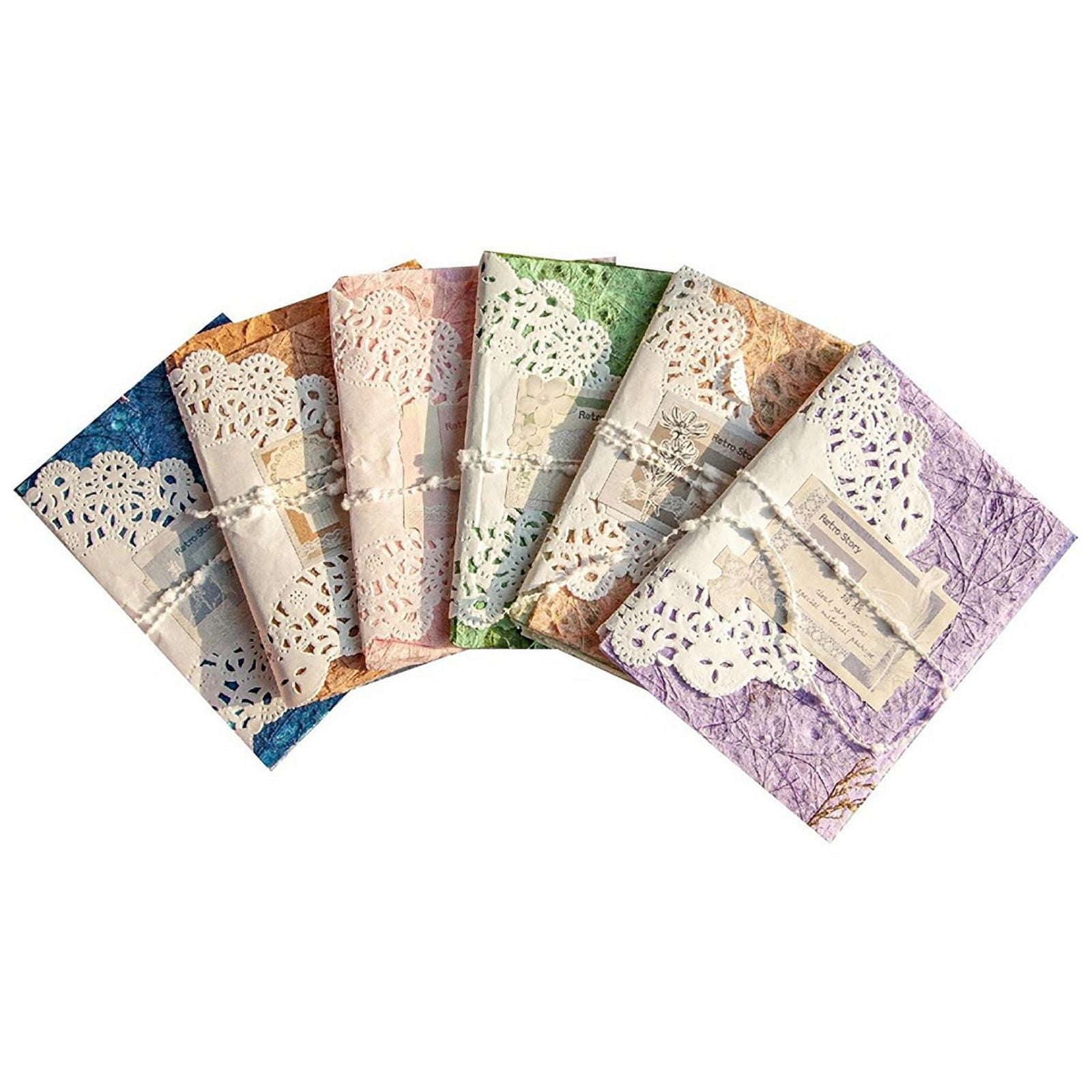 96 Sheets Textured Scrapbook Paper & Mesh Fabric Assorted Set,6 Pack ...