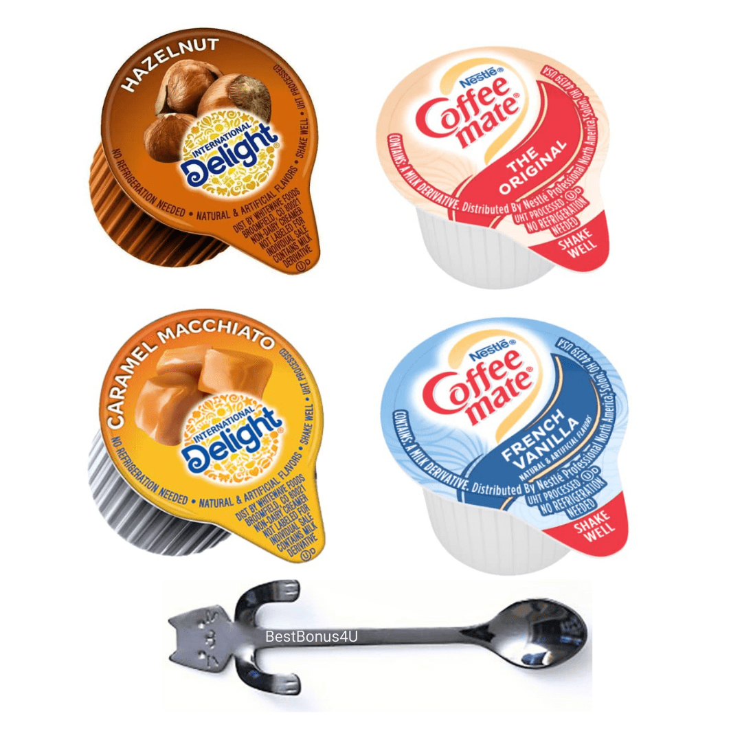 96 Single-Serve Coffee Creamer Packets, 4 Flavor Varieties - Nestle ...