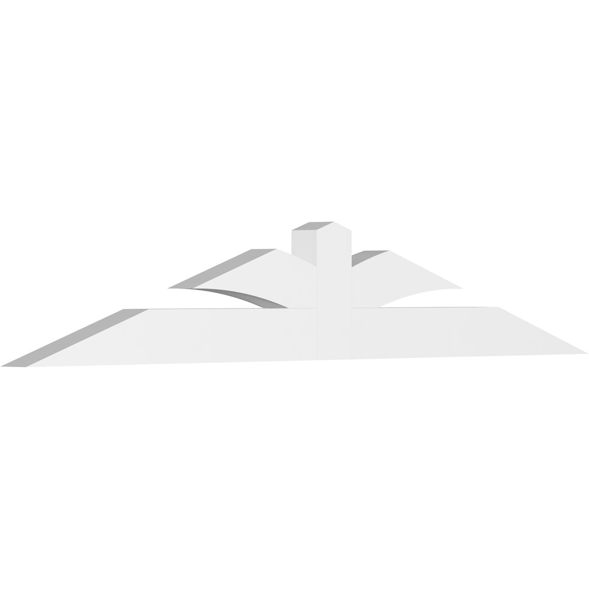 96"W x 16"H x 4"D x 6"F, 4/12 Pitch, Richland Architectural Grade PVC ...