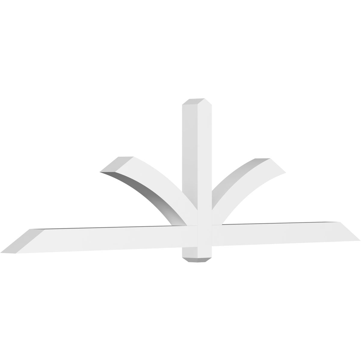96"W x 28"H x 4"D x 4"F, 7/12 Pitch, Redmond Architectural Grade PVC ...