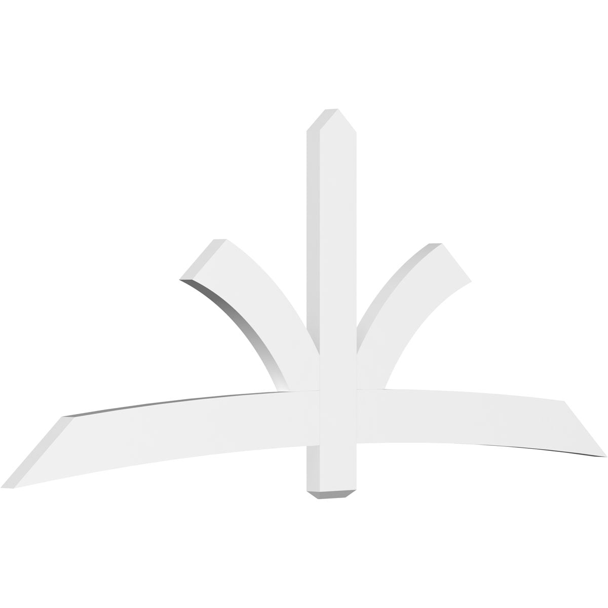 96"W x 40"H x 2"D x 6"F, 10/12 Pitch, Davenport Architectural Grade PVC ...