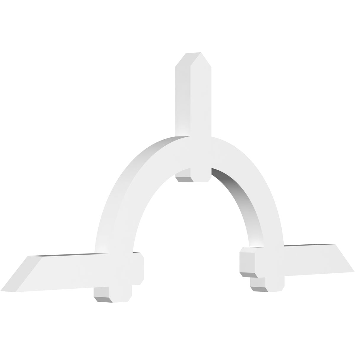 96"W x 44"H x 4"D x 6"F, 11/12 Pitch, Ericson Architectural Grade PVC ...