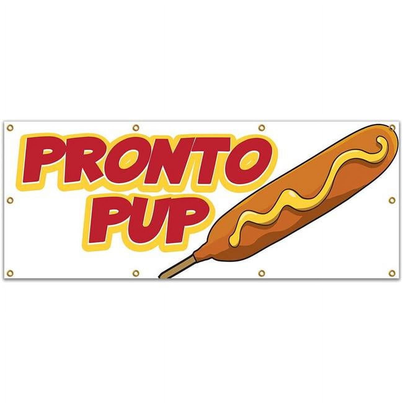 96 in. Pronto Pup Banner with Concession Stand Food Truck Single Sided ...