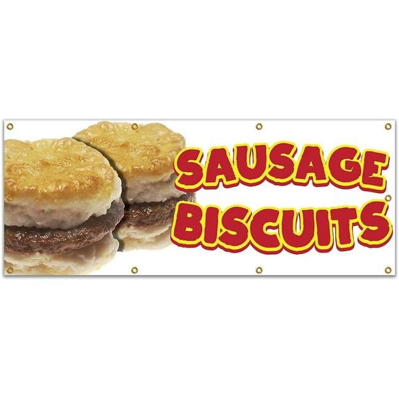 96 in. Sausage Biscuits Banner with Concession Stand Food Truck Single ...