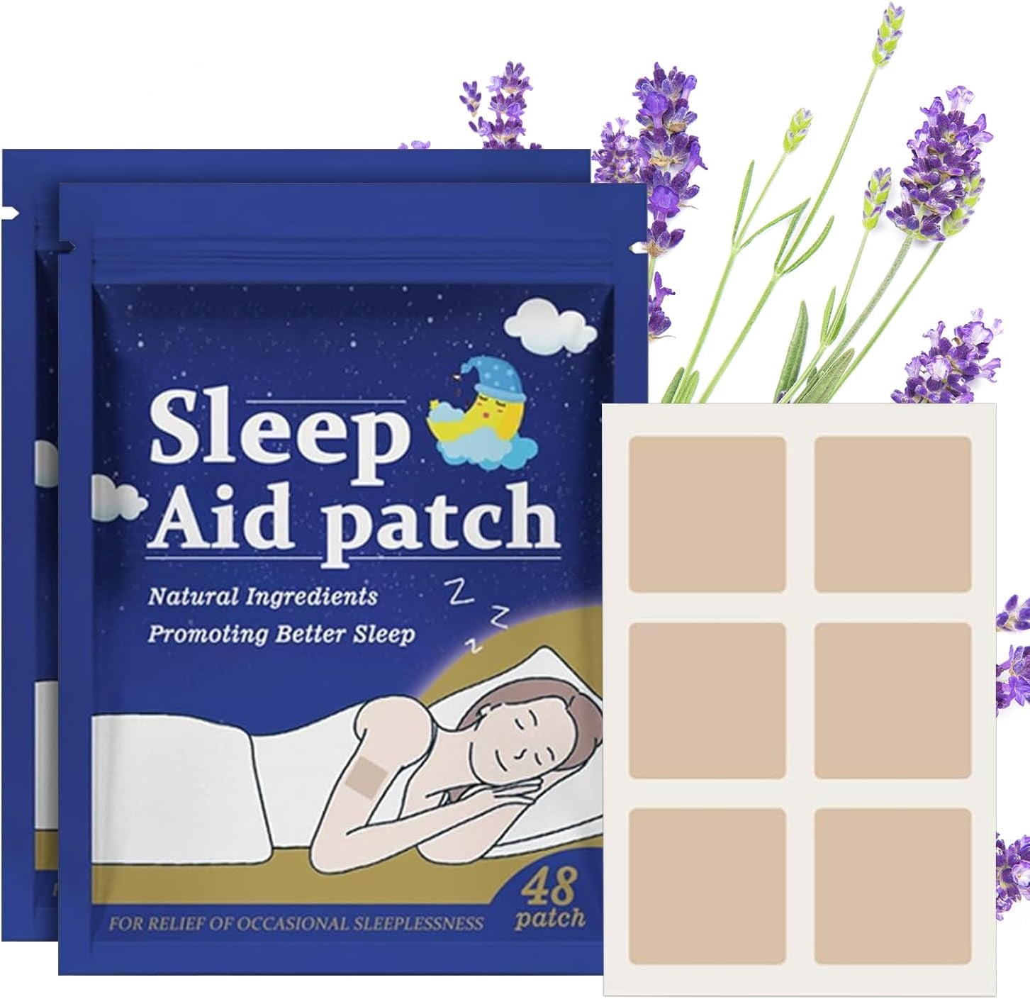 96 natural sleep patches relieve anxiety and nighttime stress, help you ...