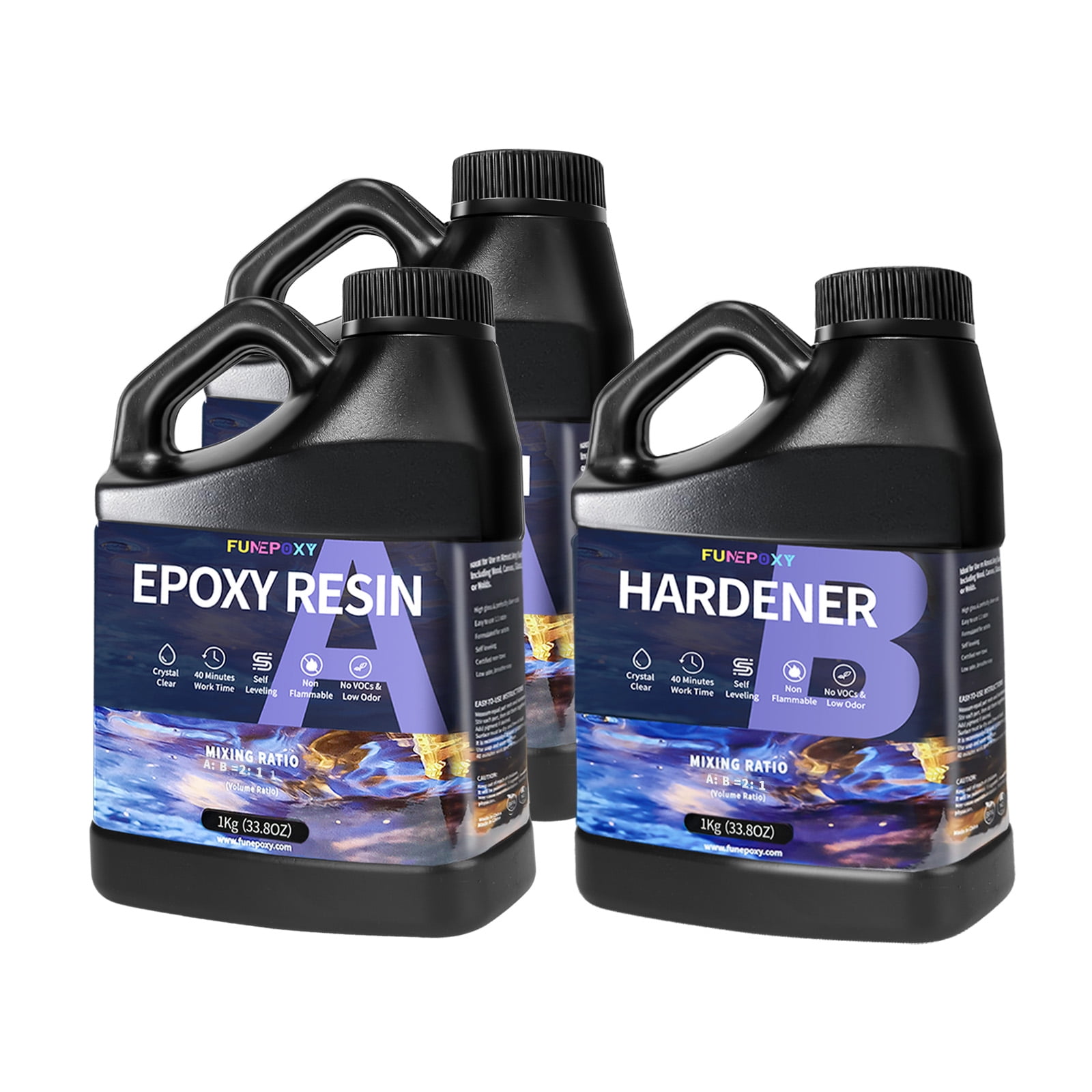 96 oz Epoxy Resin For Arts & Crafts, Jewelry, Tabletops,Use with ...