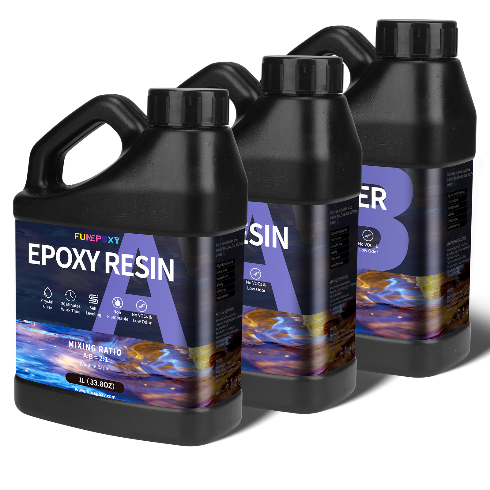 96 oz Epoxy Resin For Arts & Crafts, Jewelry, Tabletops,Use with ...
