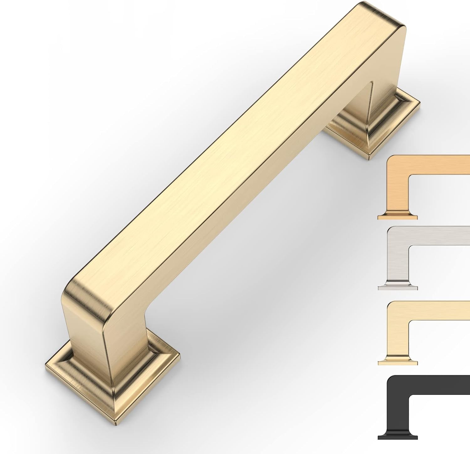96 pcs 3-inch cabinet handles - polished brass kitchen pulls - gold ...