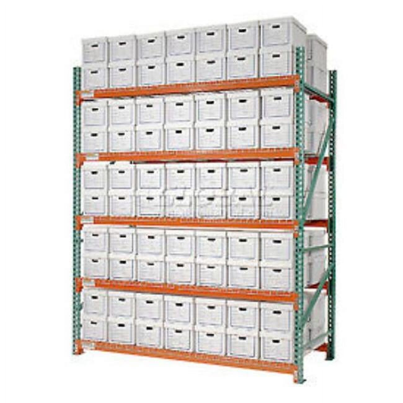 96 x 120 x 48 in. Record Starter Storage Rack with Polyethylene Box ...