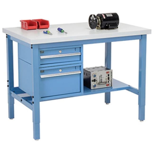 96 x 36 in. Production Workbench - Plastic Laminate Square Edge with ...