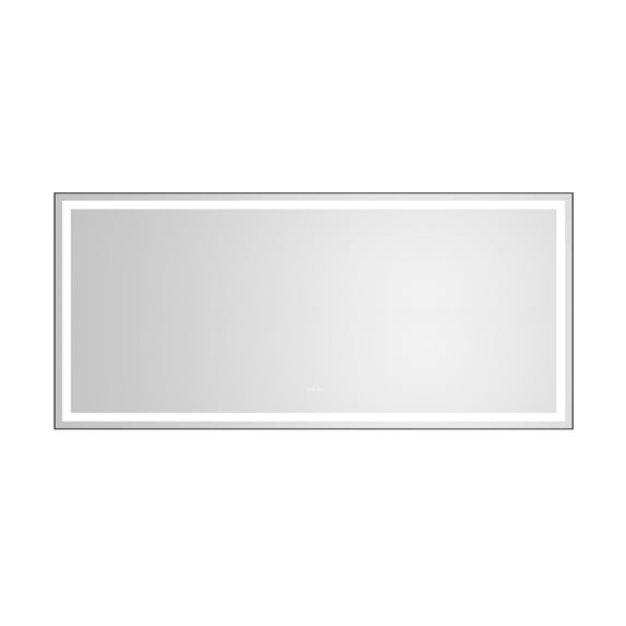 96 x 48 Inch LED Bathroom Mirror with Aluminum Frame, Wall Mounted ...