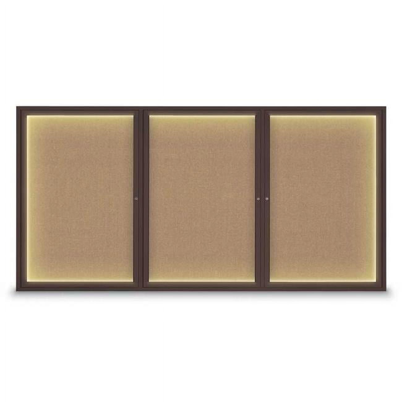 96 x 48 in. Triple Door Traditional Indoor with Illumination Enclosed ...