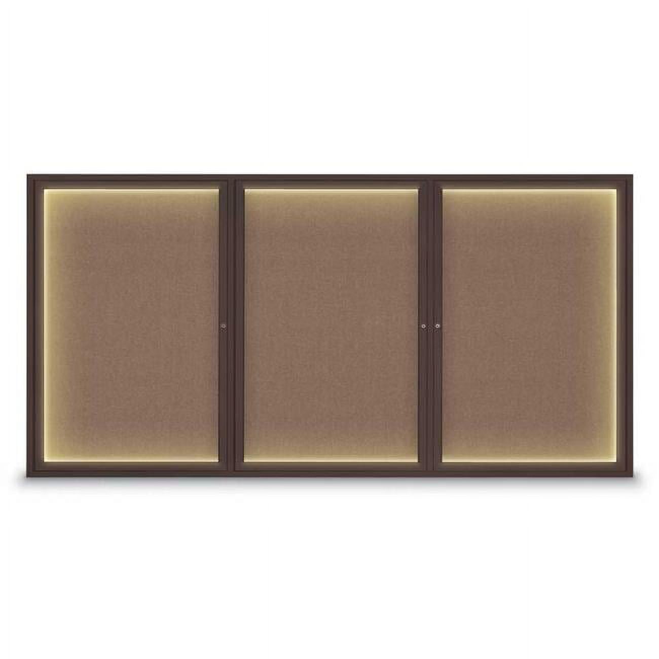 96 x 48 in. Triple Door Traditional Indoor with Illumination Enclosed ...