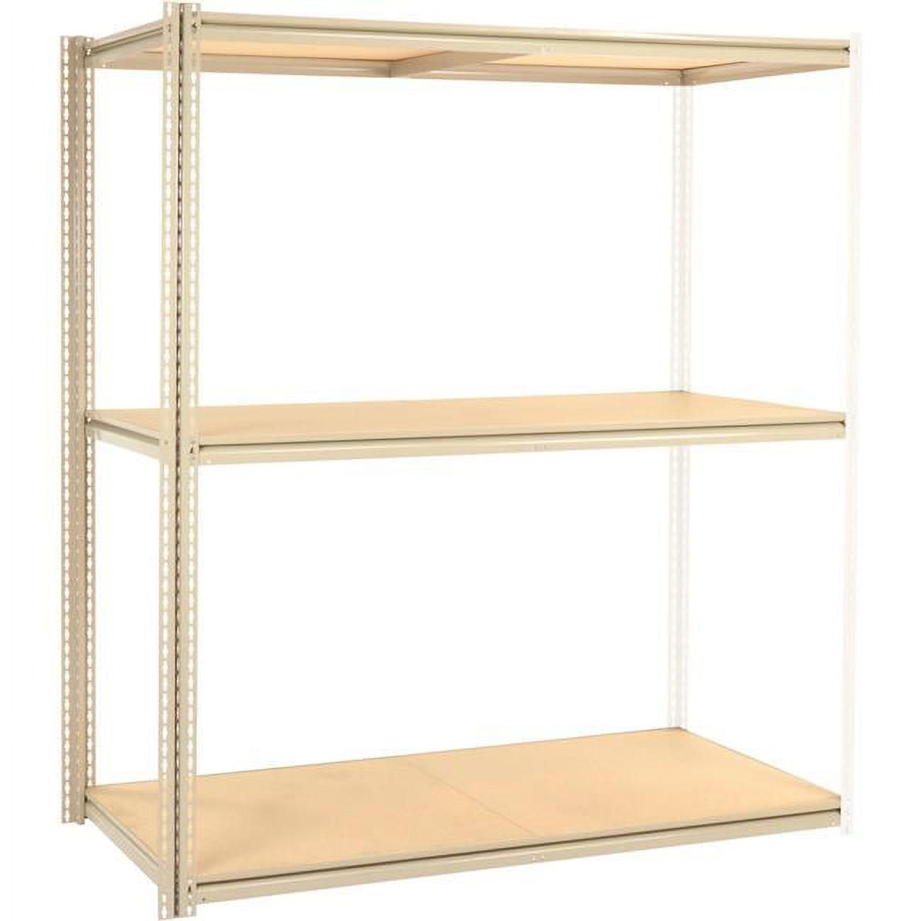 96 x 72 x 36 in. High Capacity 3 Levels Add-On Rack with Wood Deck, Tan ...