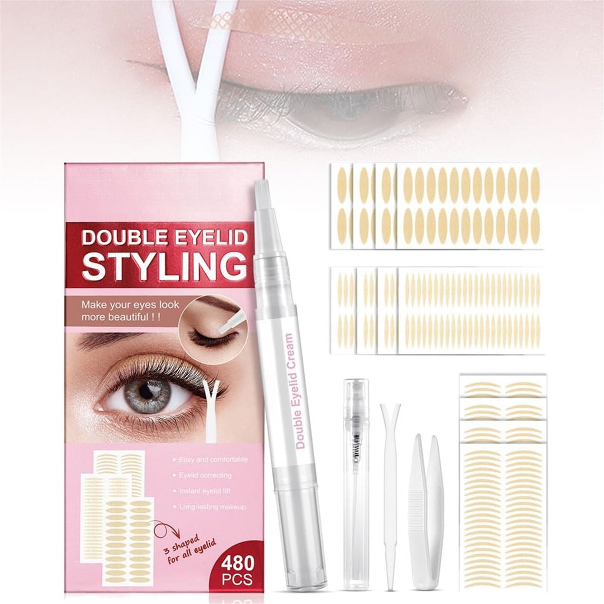 960 PCS Eyelid Lifter Strips, Double Eyelid Tape, Invisible Eyelid Tape ...