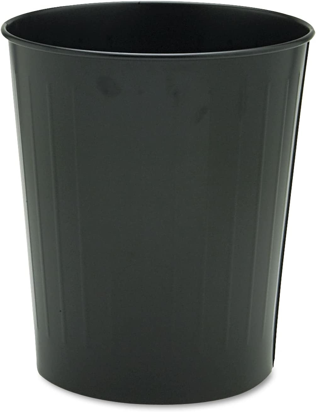 9604BL Round Wastebasket Steel 23.5qt Black - Walmart.com