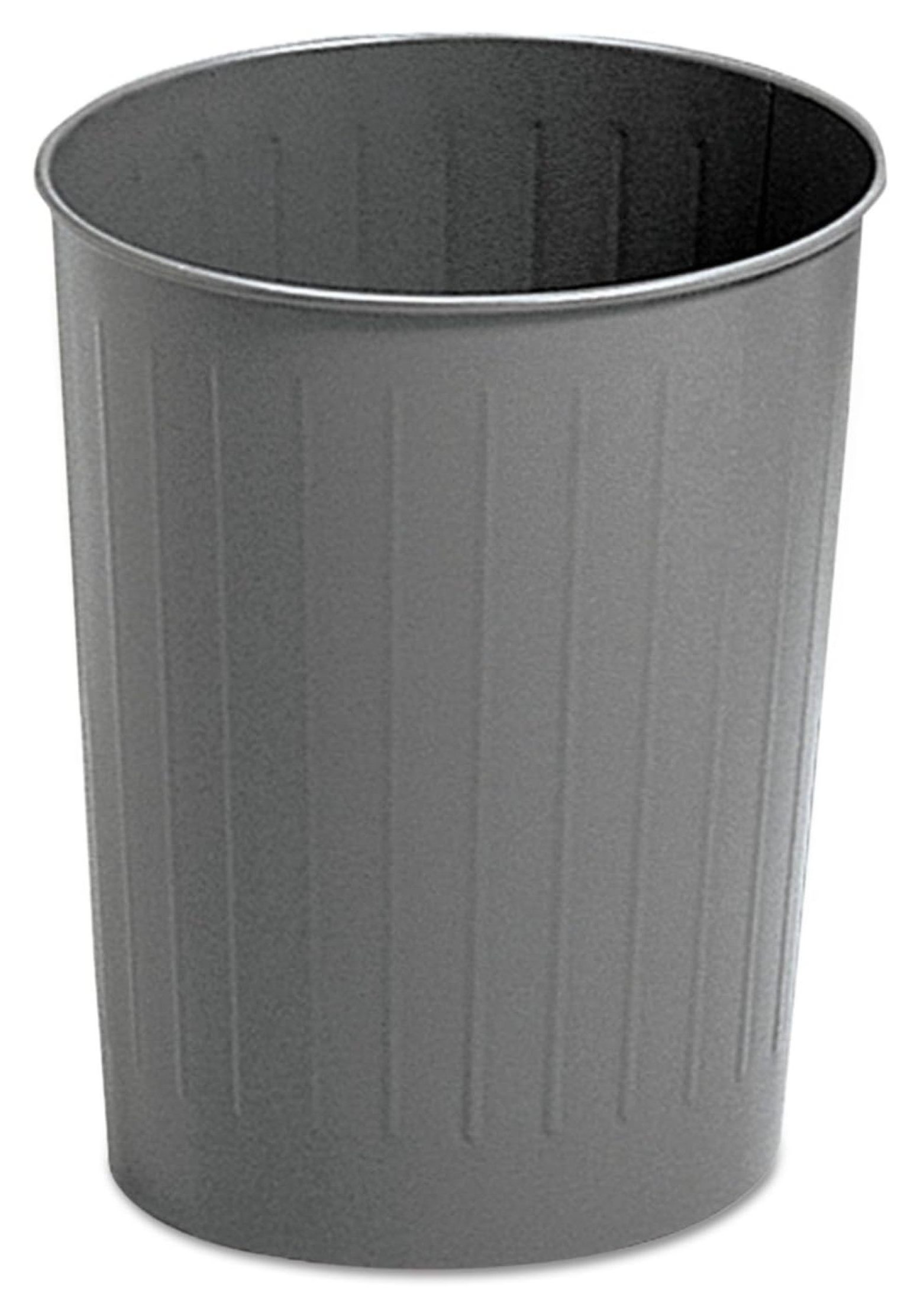 9604CH Round Wastebasket Steel 23.5qt Charcoal - Walmart.com