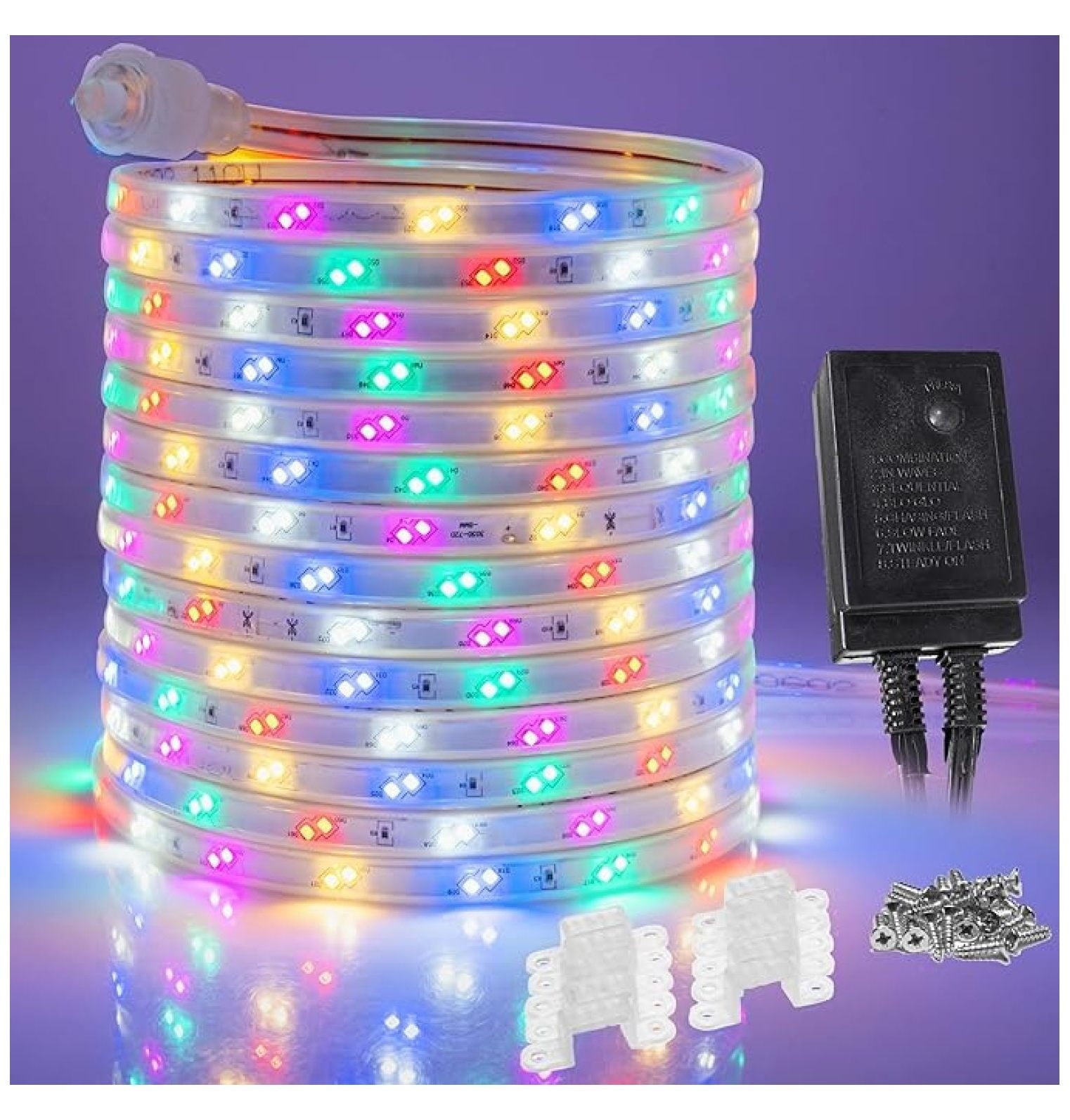 960LEDs, 50ft Colorful 16-Mode Flat LED Outside Strip Lights, SMD 2835 ...