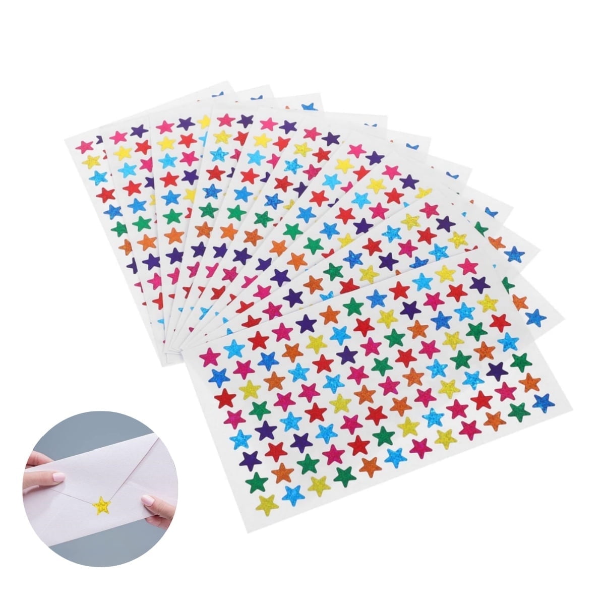 960Pcs Laser Shiny Sparkle Star Stickers,QZS Star Glitter Small ...