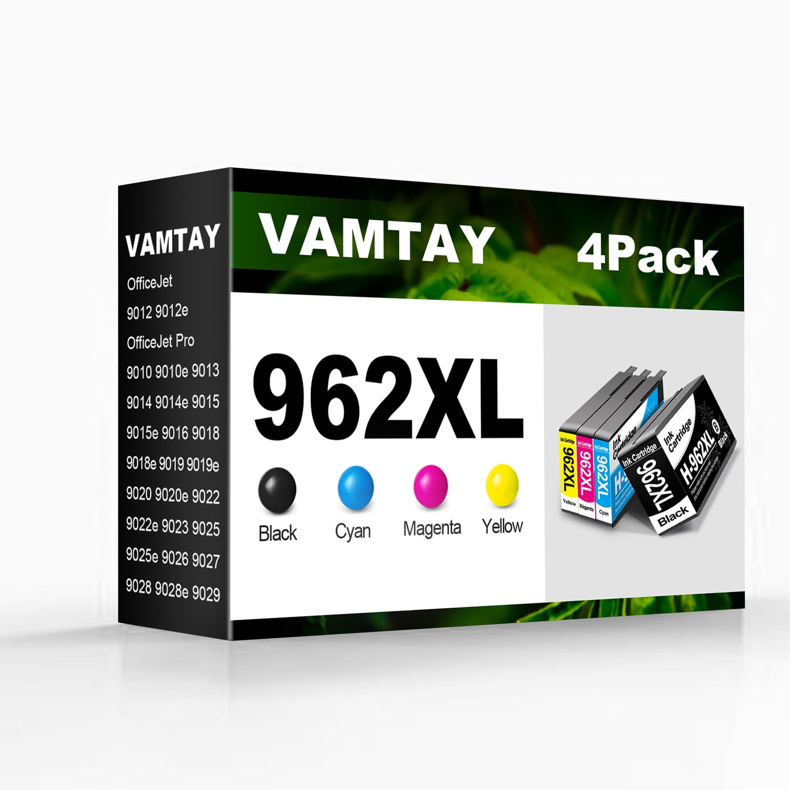 962XL (4-Pack) Combo Pack Ink Cartridges Replacement for HP 962 XL ...