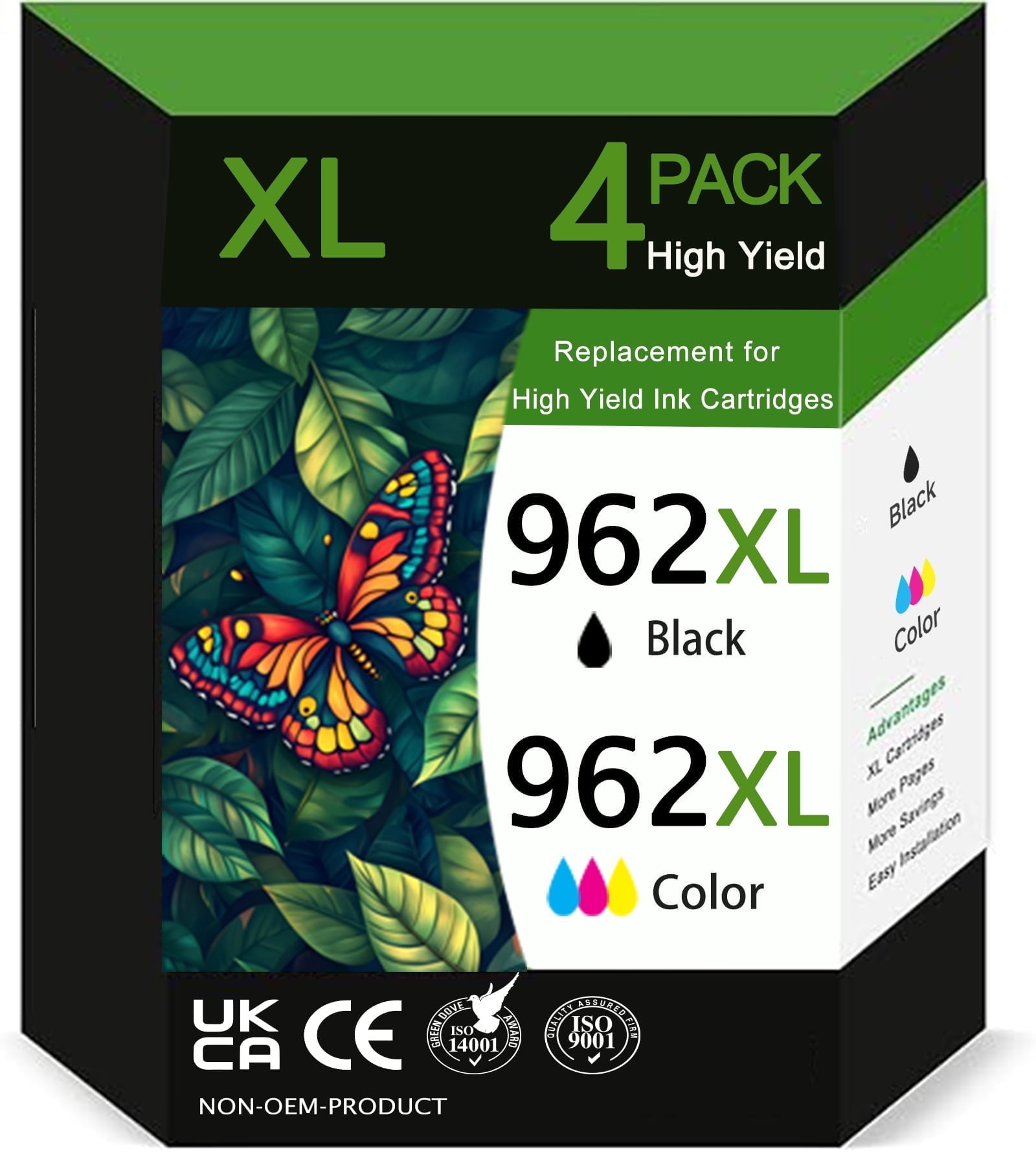 HP 962 Original High-Yield Ink Cartridges - Black, Cyan, Magenta ...
