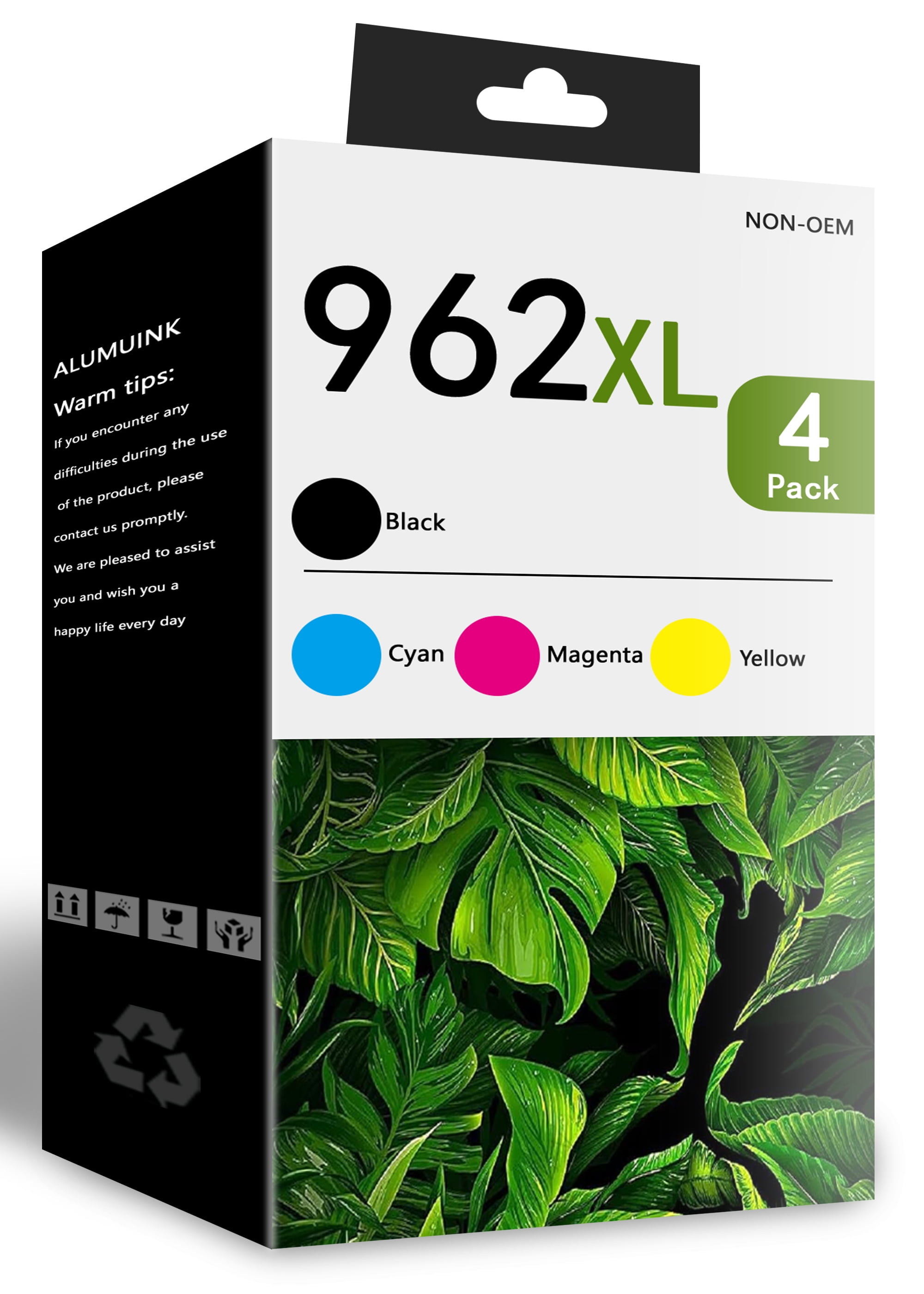 962XL Ink Cartridge (1Black/1Cyan/1Magenta/1Yellow) 4Pack Replacement ...