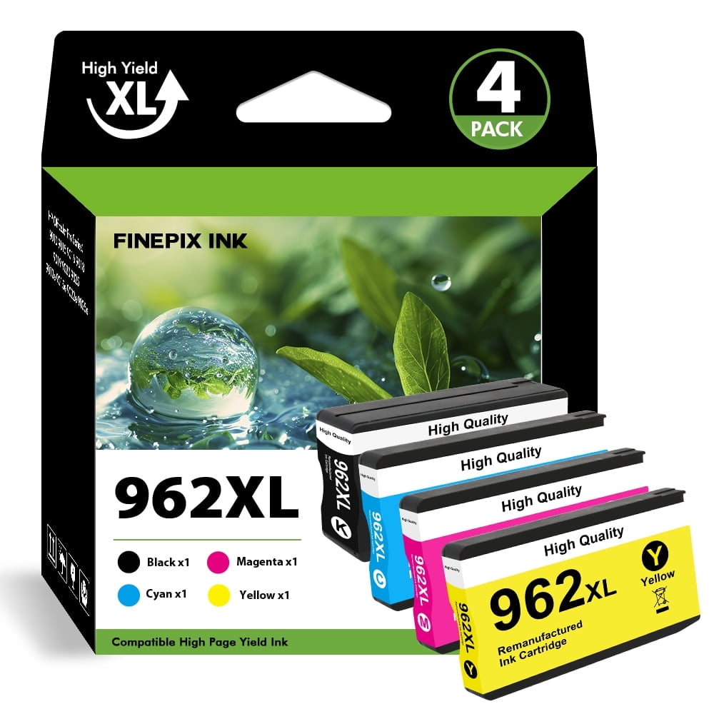 962XL Ink Cartridge Compatible for HP 962 XL 962 Printer Ink 4 Pack for ...