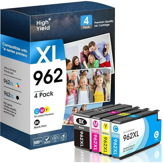 962XL Ink Cartridges Combo Pack Compatible for HP 962 Ink Cartridges ...