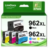 962XL Ink Printer Cartridge, for OfficeJet Pro 9015e, Black/Tri-Color ...
