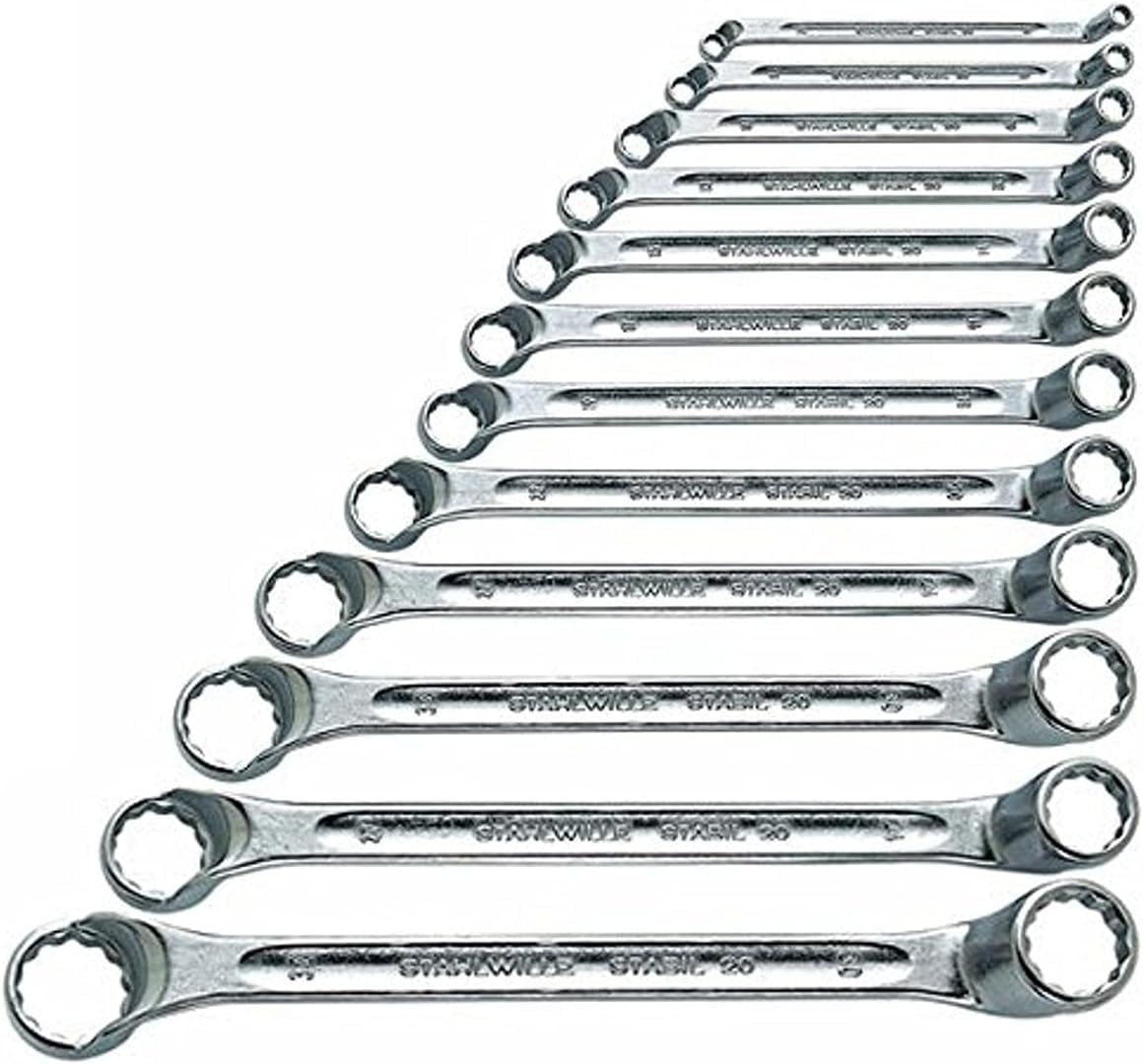 96410406 Double Ended Ring Wrench With Offset Heads, Chrome Alloy Steel ...