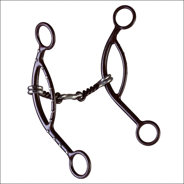 96AI Hilason Brown Steel Sliding Dogbone Mouth Gag Horse Bit - Walmart.com