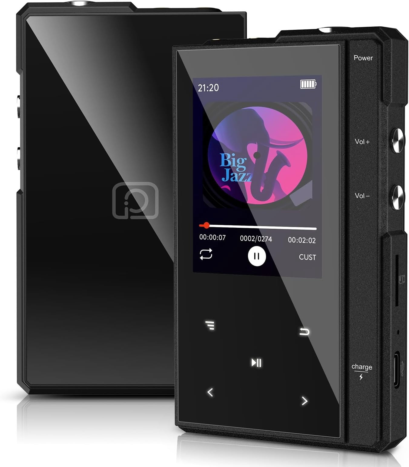 96GB MP3 Player with 90 Hours Long Life, 5.0, Z6 Digital Audio Player ...