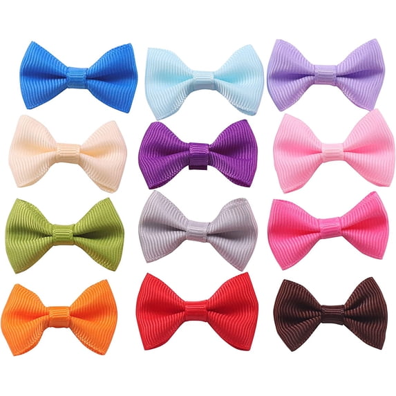 96PC Grosgrain Ribbon Mini Bow Ties Craft,Scrapbooking Embellishmen DIY ...