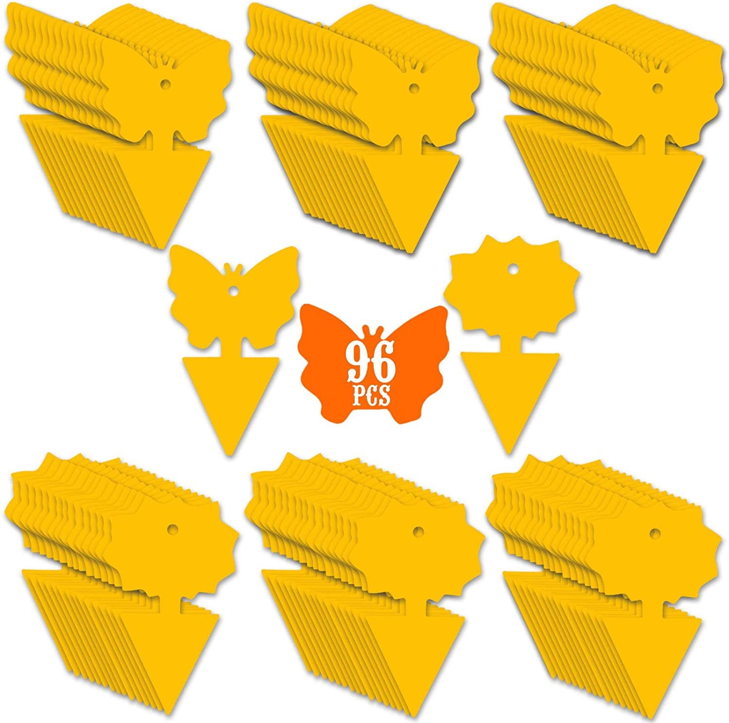 96PCS Fruit Fly Sticky Traps, Gnat Traps Insect Trap for Plants Kitchen ...