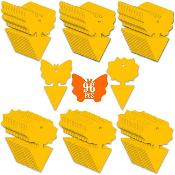 96PCS Fruit Fly Sticky Traps, Gnat Traps Insect Trap for Plants Kitchen ...