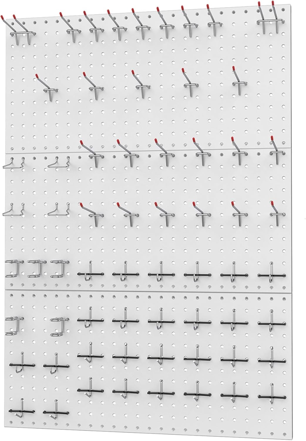 96PCS Metal Pegboard Kit with Pegboard Hooks, Garage Wall Tools Storage ...