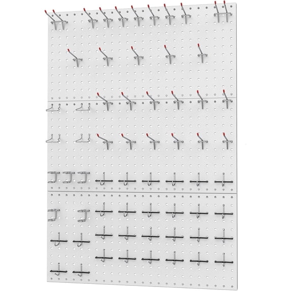 96PCS Metal Pegboard Kit with Pegboard Hooks, Garage Wall Tools Storage ...