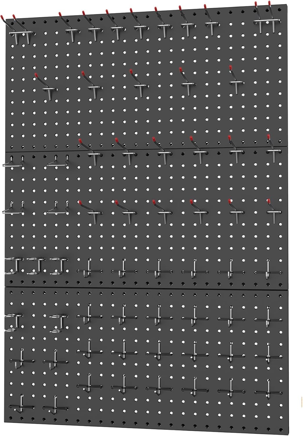 96PCS Metal Pegboard with Pegboard Hooks for Wall, Garage Tools Storage ...