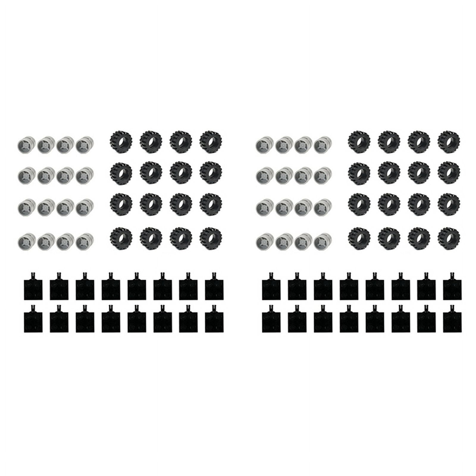 96PCS Mini Wheel Axles Pack Block Car Accessories Tyre Hub Classic ...