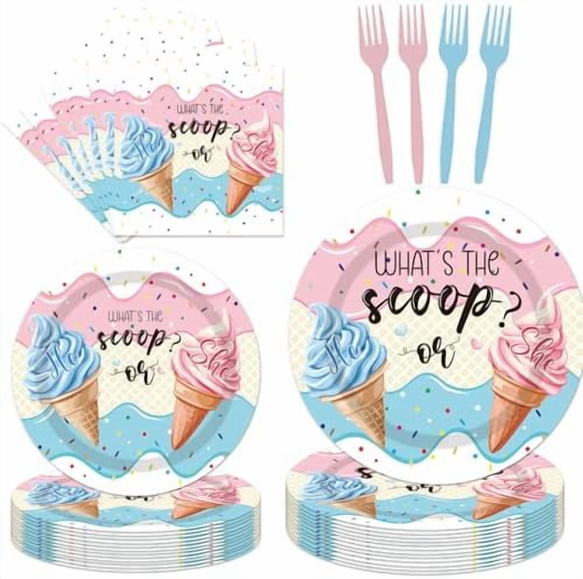 96PCS Whats The Scoop Plates and Napkins Party Supplies Whats The Scoop ...