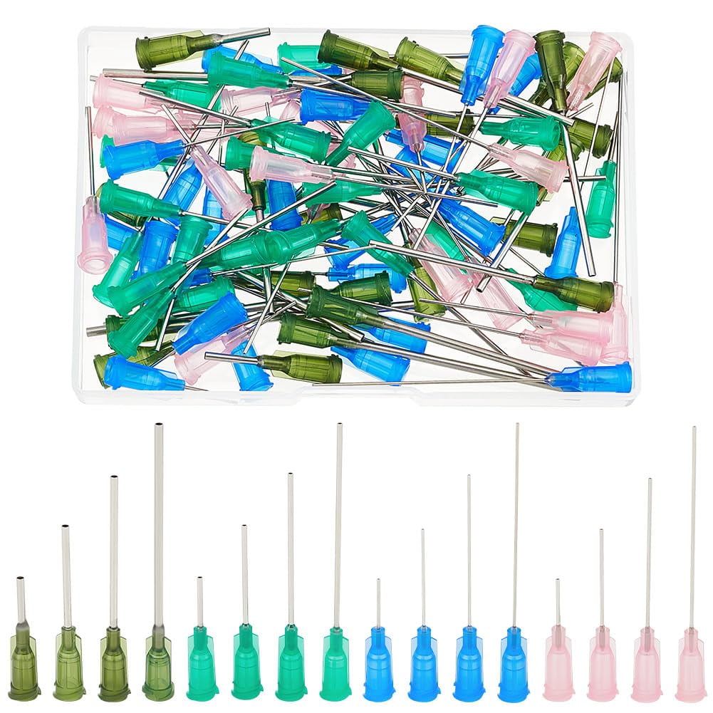 96Pcs 14G/18G/20G/22G Blunt Tip Dispensing Needle with Luer Lock 1.2-2 ...