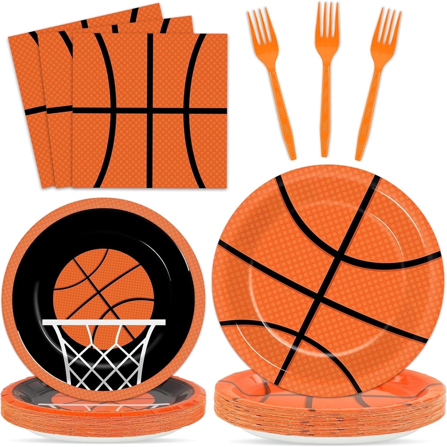 96Pcs Basketball Birthday Party Supplies Basketball Sports Themed Party ...