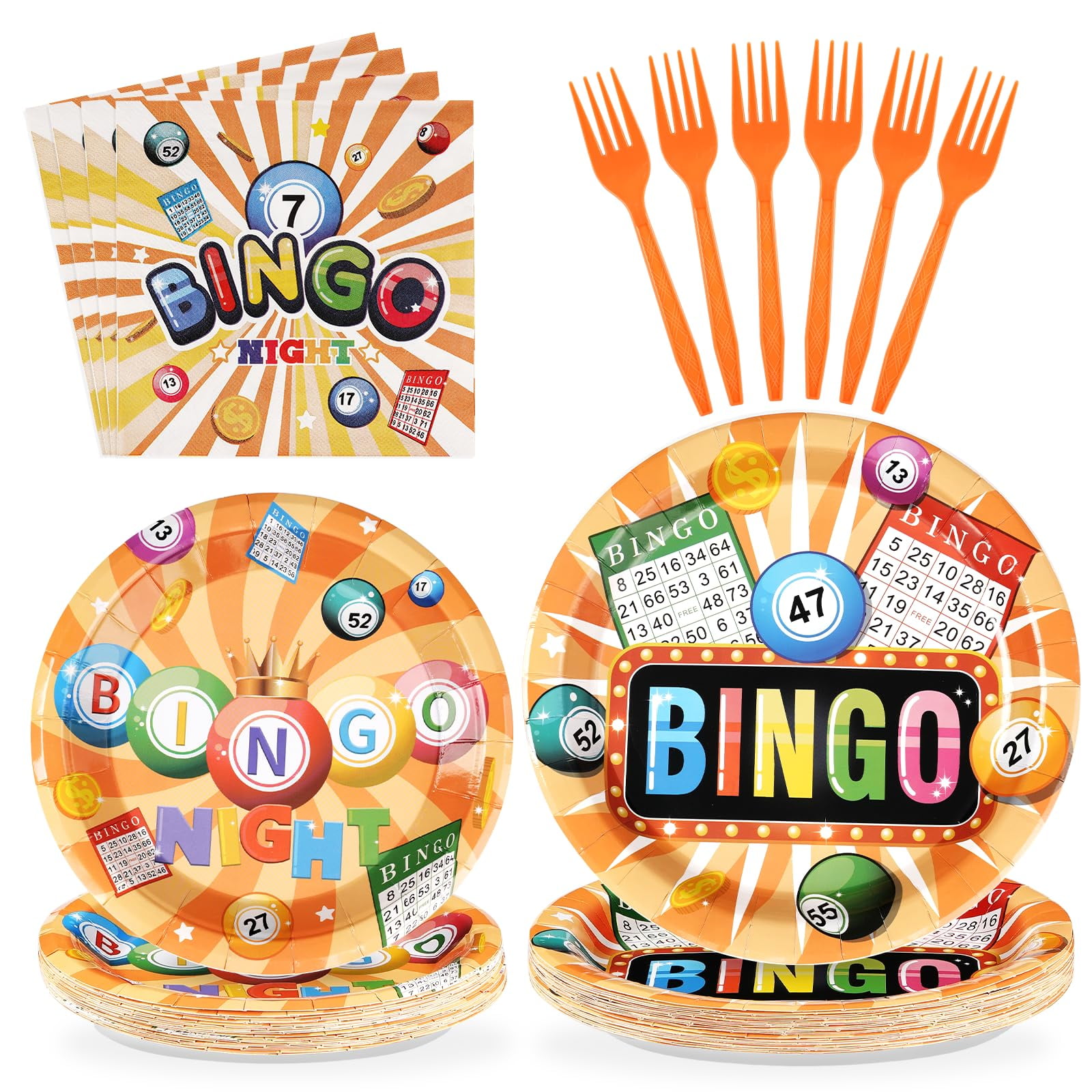 Birthday Party Supplies Bingo Game Set For 24 Players - Party Game With ...