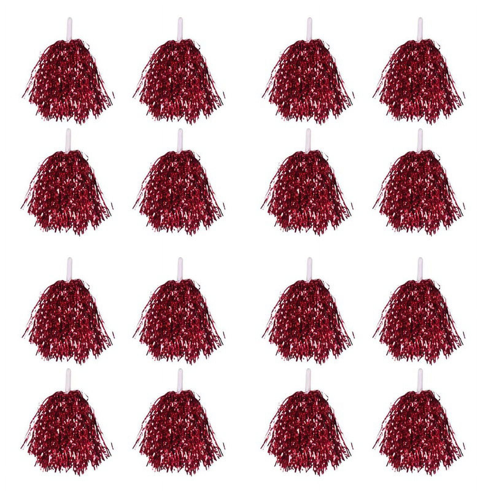 96Pcs Cheerleading Pom Poms Metallic Foil Cheer Pom Poms with Plastic ...
