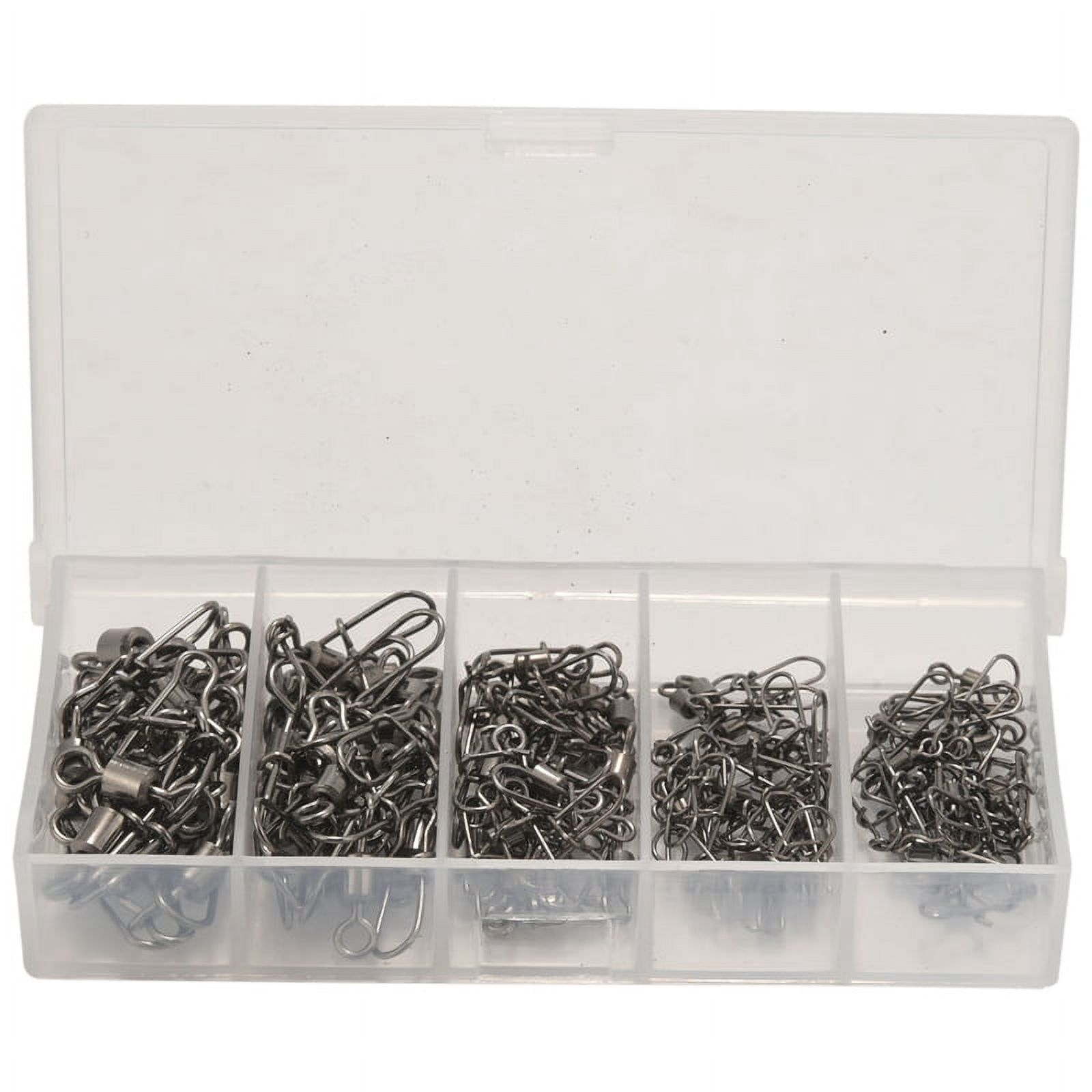 96Pcs Copper alloy Fishing Swivel Snap Ball Bearing Lock Rolling Swivel ...