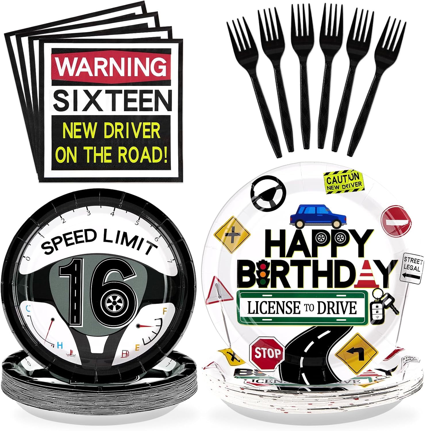 96Pcs Drivers License 16th Birthday Party Decorations for Boys New ...