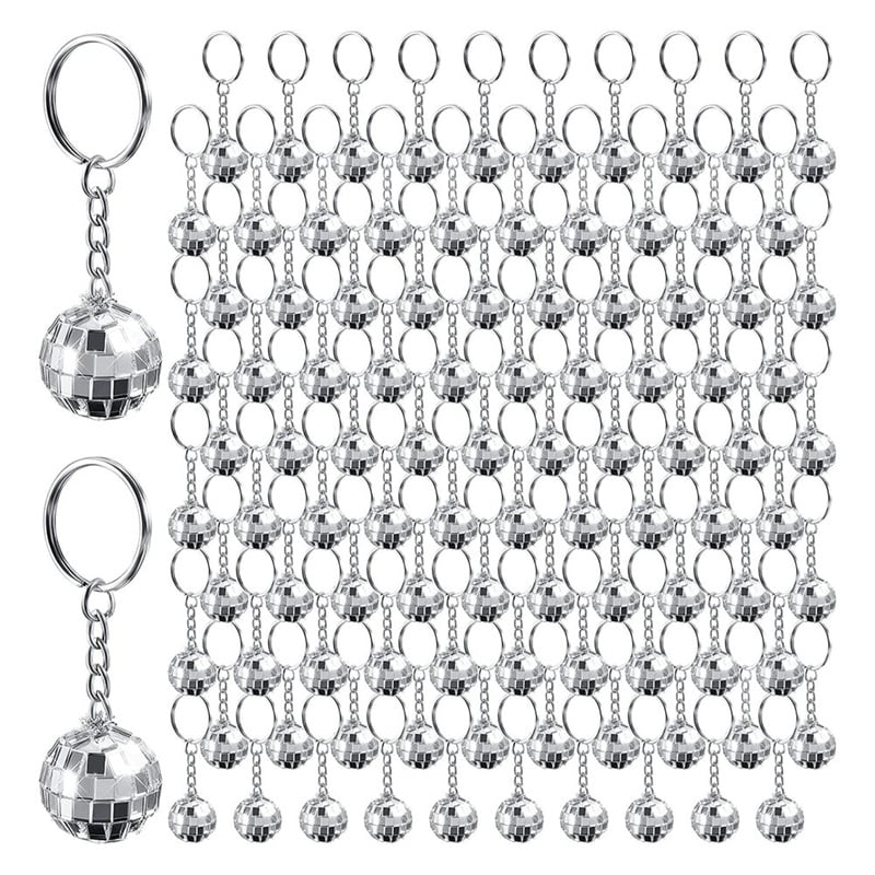 96Pcs Mini Disco Ball Keychains Disco Ball Favors Mirror 70s 80s 90s ...