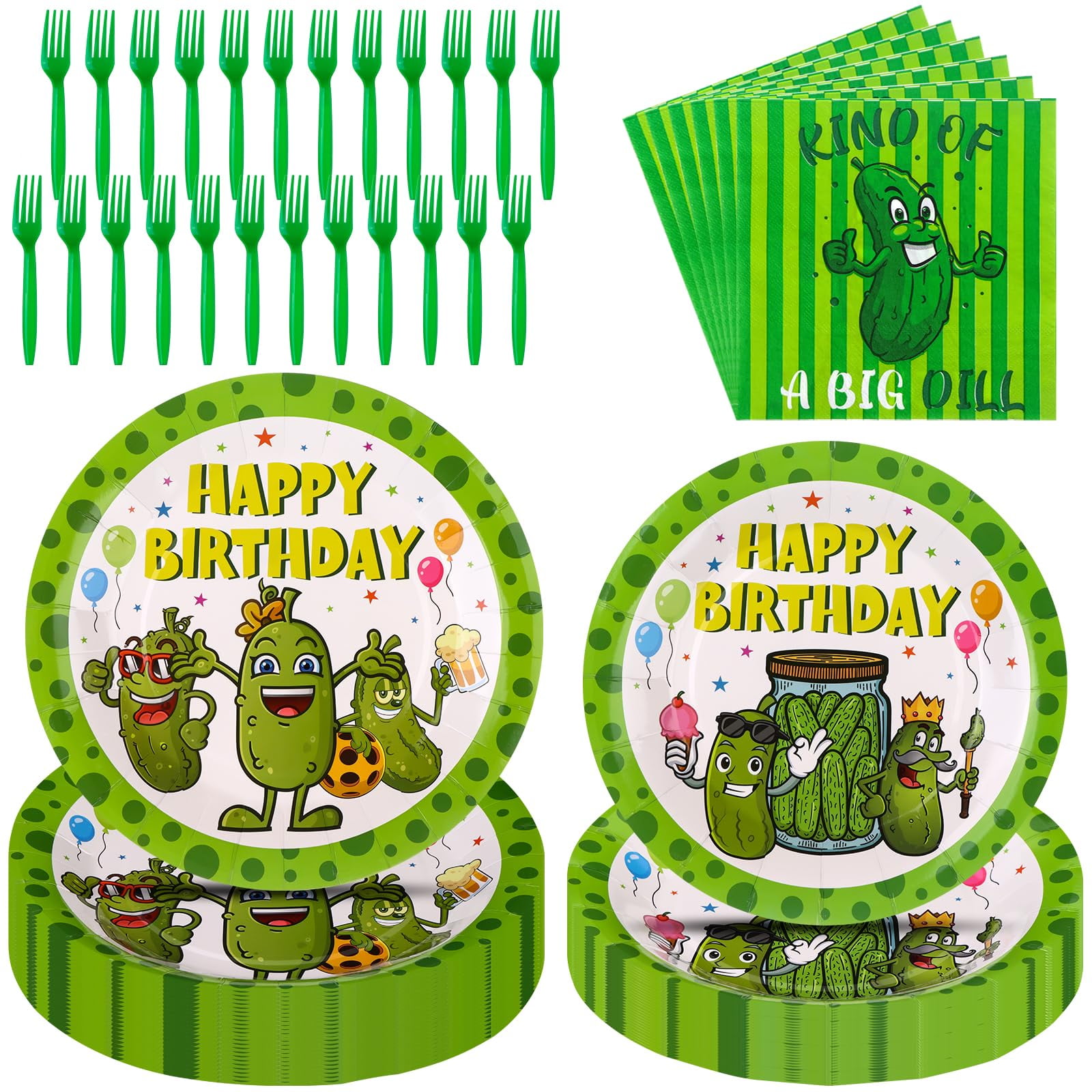 96Pcs Pickle Party MMF7 Set Pickle Birthday Party Pickle Disposable ...