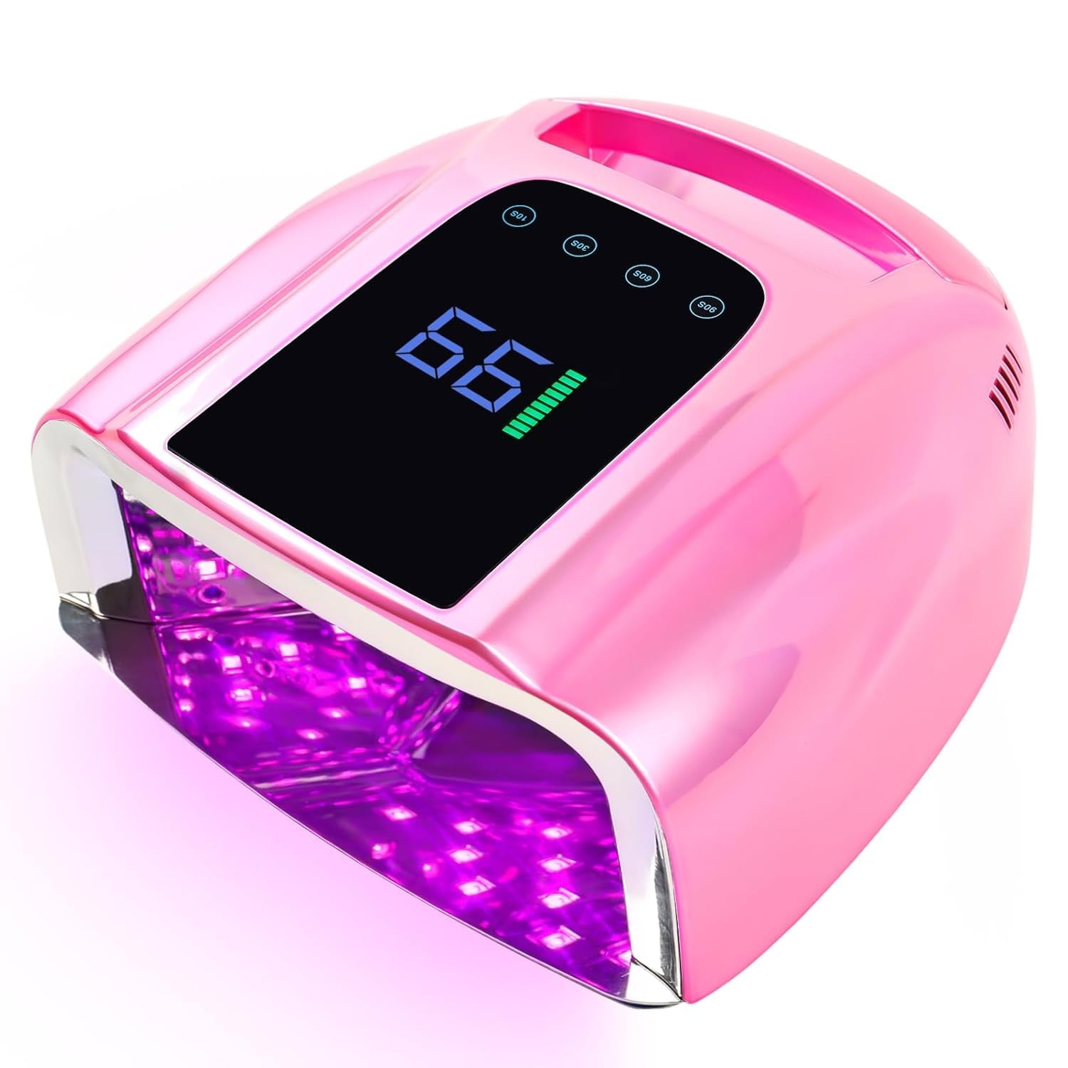 96W Rechargeable UV LED Nail Lamp, Portable Cordless UV Light for Nails ...