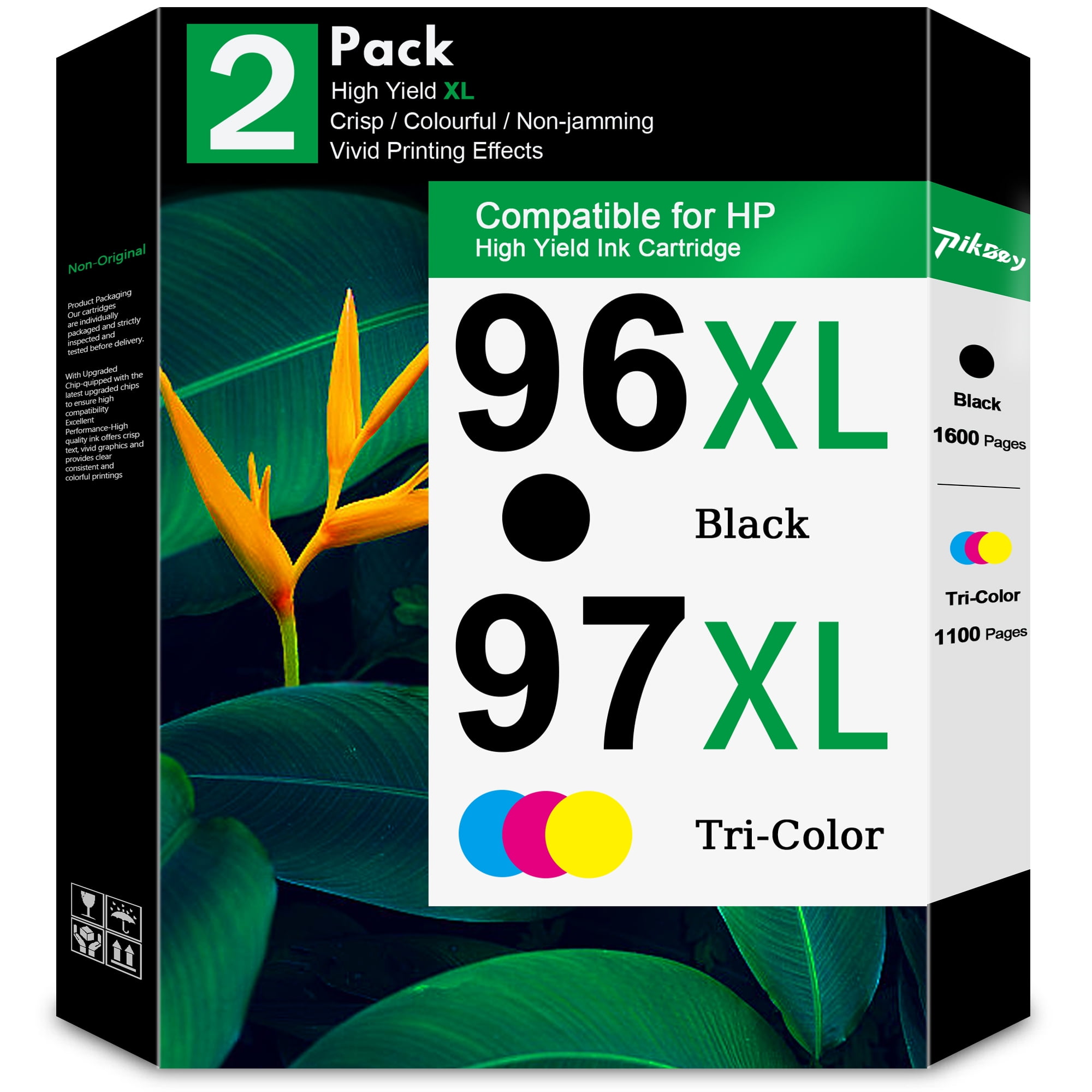 96XL and 97XL Ink Cartridges (2 Pack, Black/Tri-Color) - Compatible for ...